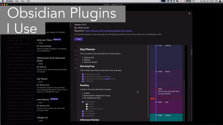 Obsidian Plugins I Use – Curtis McHale
