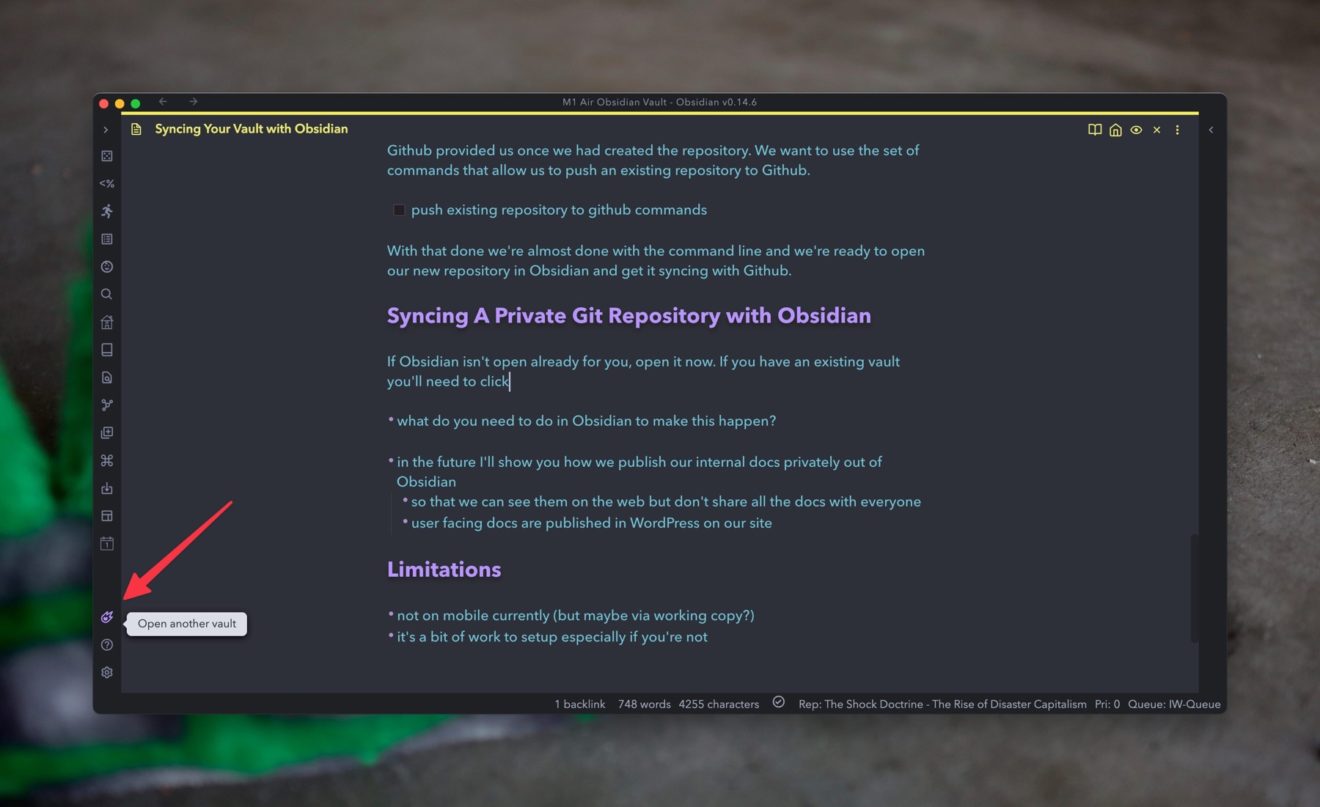 Sync Your Obsidian Vault for Free with Github – Curtis McHale