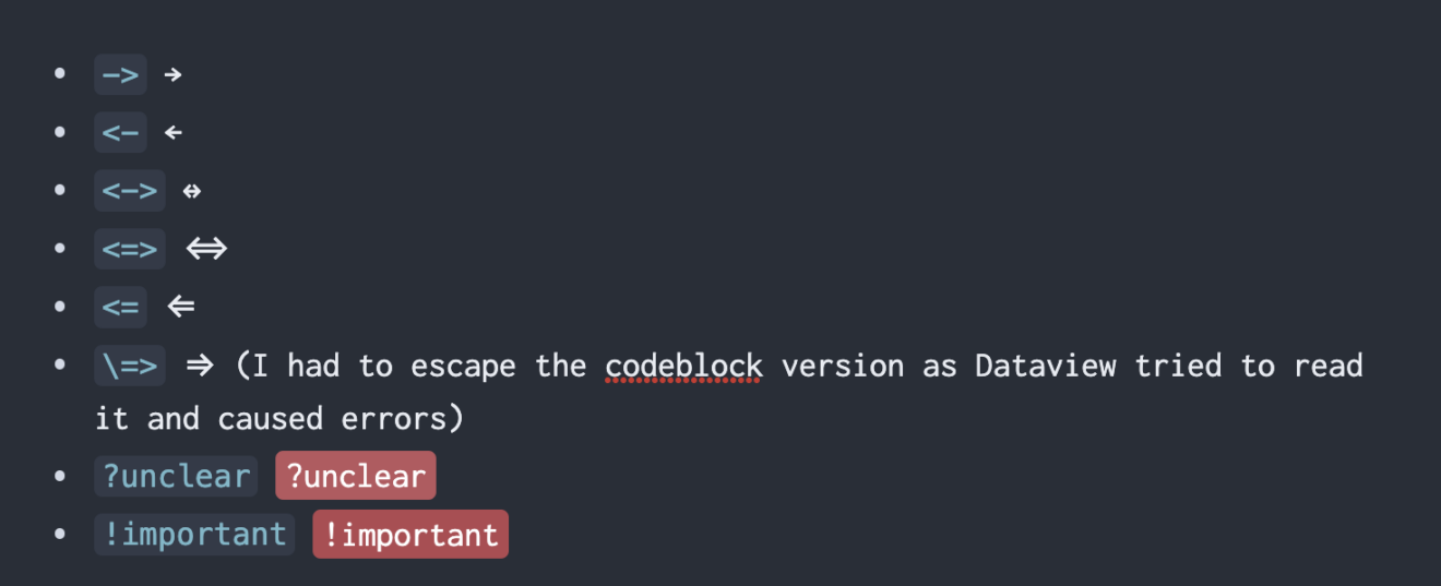 Obsidian Symbols Prettifier – Curtis McHale