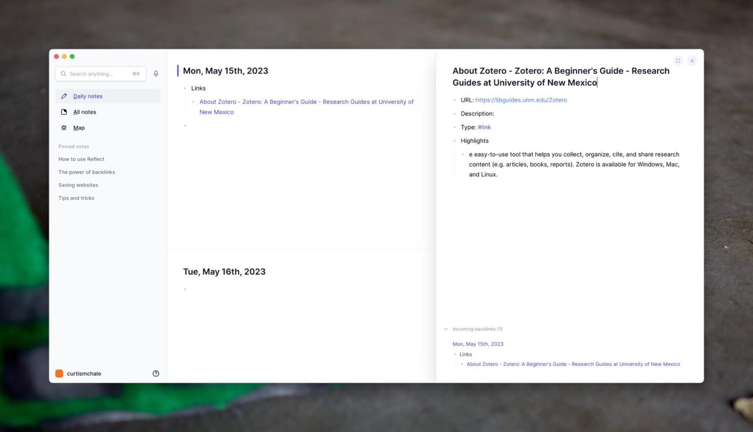 In Depth Look at Reflect.app – Curtis McHale