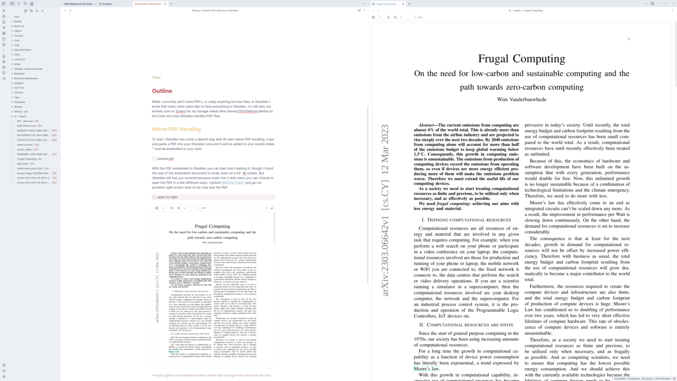 Handle PDFs Natively in Obsidian – Curtis McHale