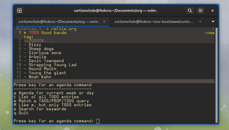 Ultimate Keyboard Control Task Management – nvim OrgMode – Curtis McHale